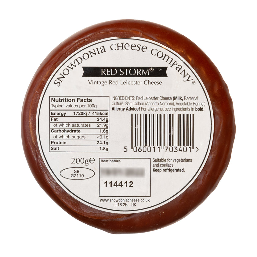 Snowdonia Cheese Company - Red Storm Red Leicester 200g – Lobbs Farm Shop